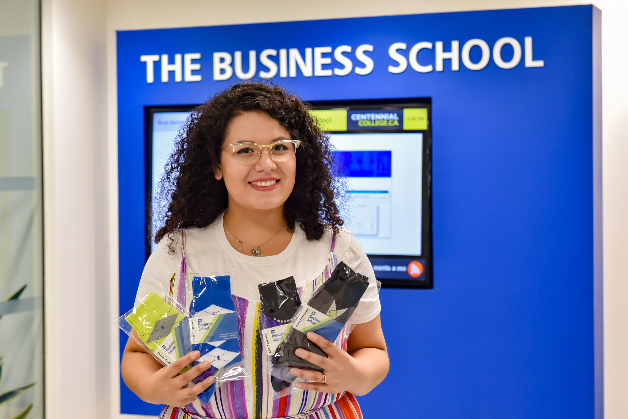 Centennial College - Nancy Baltazar and the Business Socks